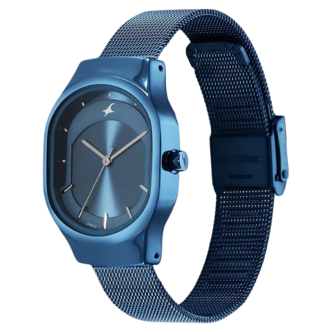 Fastrack Snob X Blue Dial Stainless Steel Strap Watch for Girls – Swapna Infotech